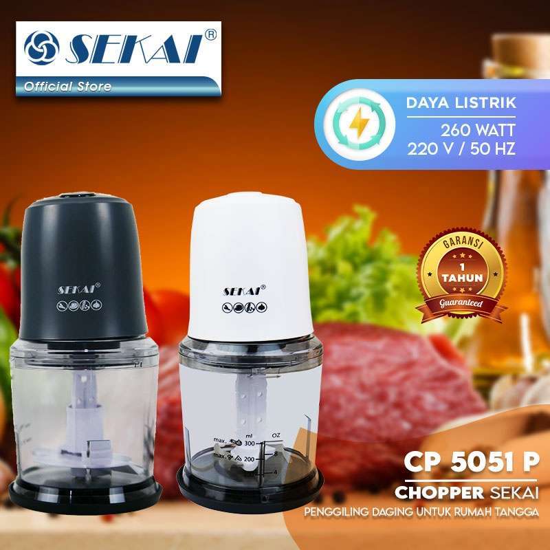 Jual Blender Chopper Penggiling Daging Sayur Buah Sekai 500 Ml - Cp5051p - Cp 5051 P - Biru Di ...