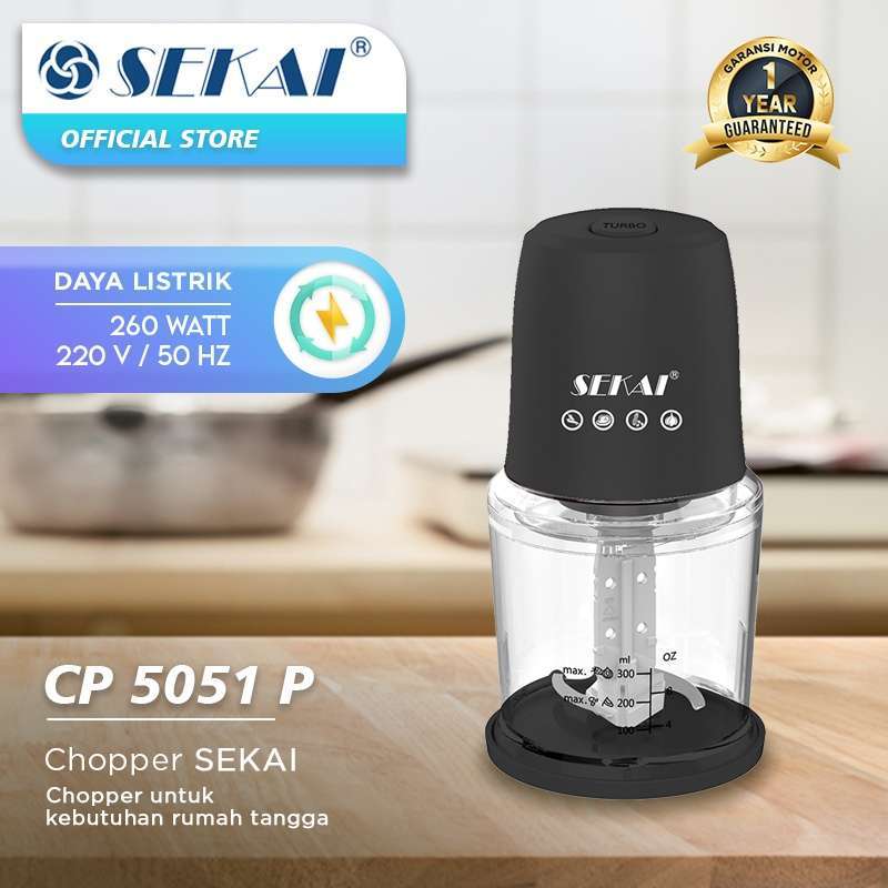Jual Blender Chopper Penggiling Daging Sayur Buah Sekai 500 Ml - Cp5051p - Cp 5051 P - Biru Di ...