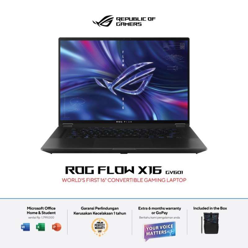 Jual Asus Rog Flow X16 Gv601rm Ryzen 9-6900hs 16gb 1tb Rtx3060 16 Qhd ...
