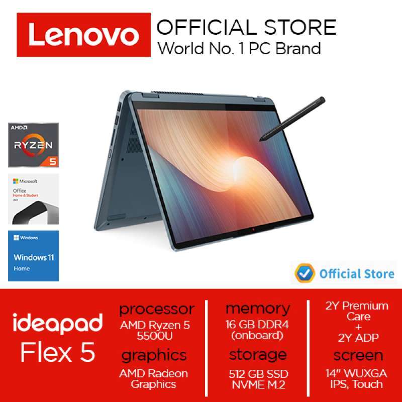 Jual Lenovo Ideapad Flex 5 14alc7 Ryzen 5 5500u 16 Gb 512ssd Win11 Ohs ...