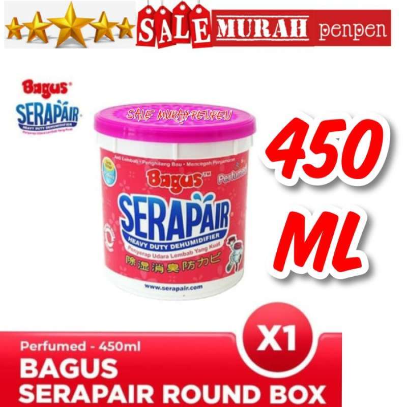 Jual BAGUS SERAP AIR REFILLABLE ROUND BOX 450ML / SERAPAIR KOTAK BULAT ...