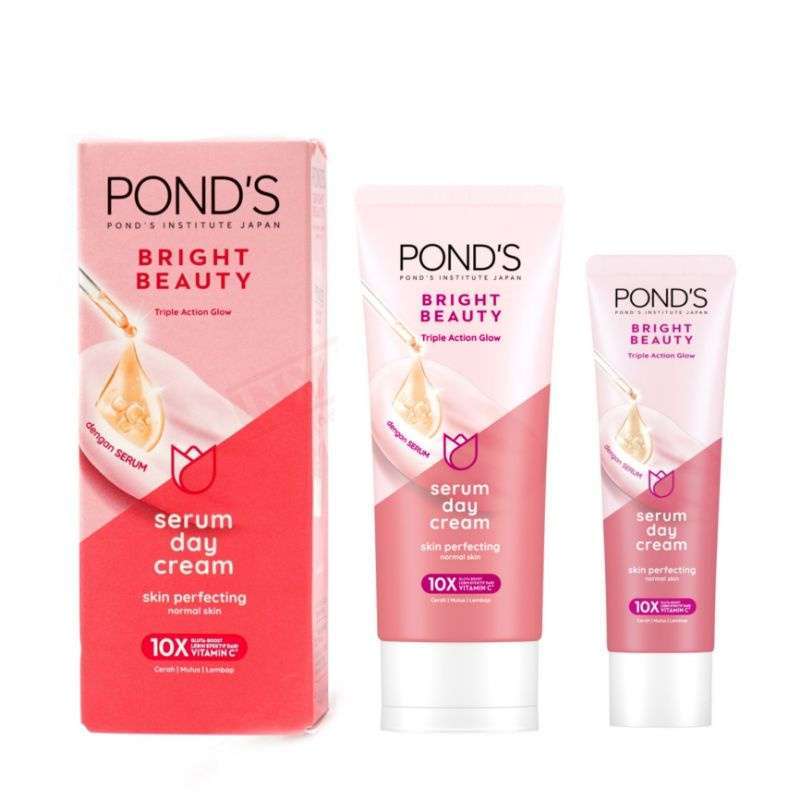 Jual Ponds Bright Beauty Serum Day Cream 20gr with Hyaluronic Acid ...
