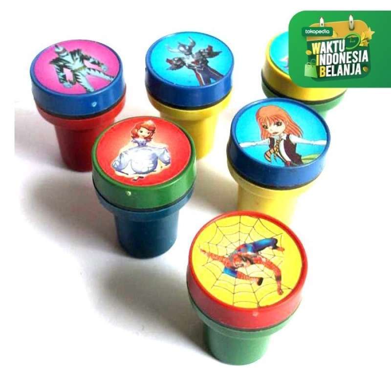 Jual MAINAN ANAK MINI ROUND STAMP STEMPEL TINTA CAP LUCU di Seller toko ...