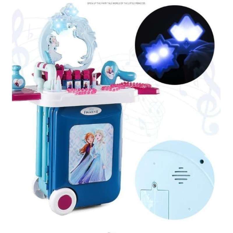 Jual [free Hadiah] Mainan Makeup Set Elsa Frozen Troli Elsa 3in1 Ada Lampu Di Seller Rozenzeep