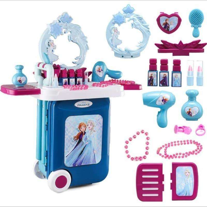 Jual [free Hadiah] Mainan Makeup Set Elsa Frozen Troli Elsa 3in1 Ada Lampu Di Seller Rozenzeep