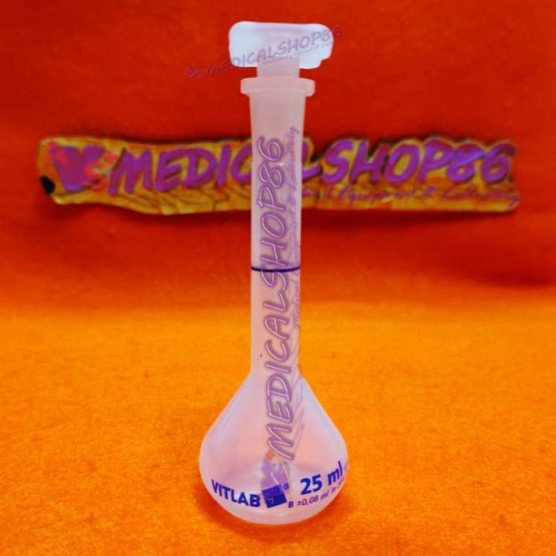 Jual LABU UKUR PLASTIK 25ml / VOLUMETRIC FLASK, PP - VITLAB (German) di Seller Ella Store ...