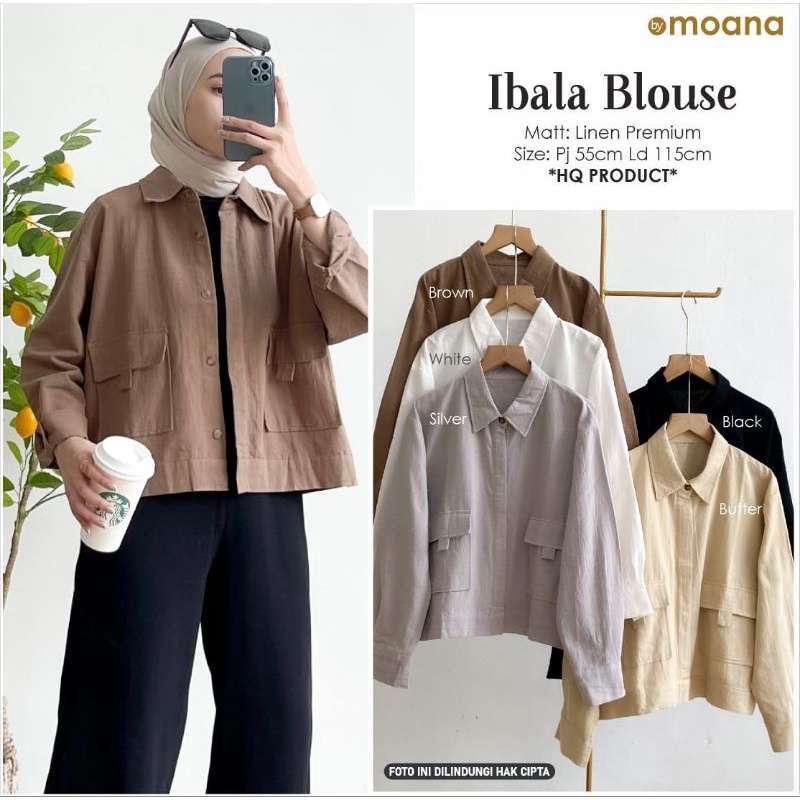 Jual IBALA BLOUSE POLOS TERBARU LD 115 JUMBO LENGAN PANJANG BAJU ATASAN ...