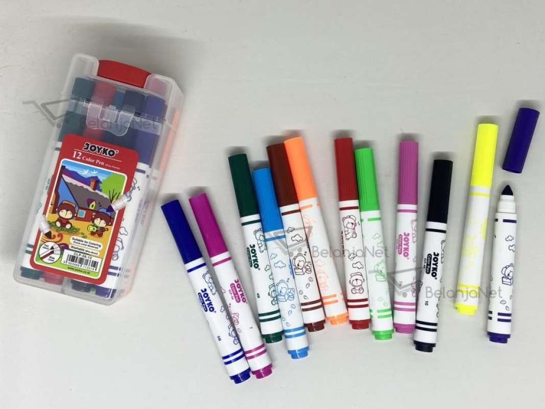 Jual Spidol Pen Warna Dapat Dicuci Color Pen Washable Joyko Cl 56 12 Di Seller Belanjanet