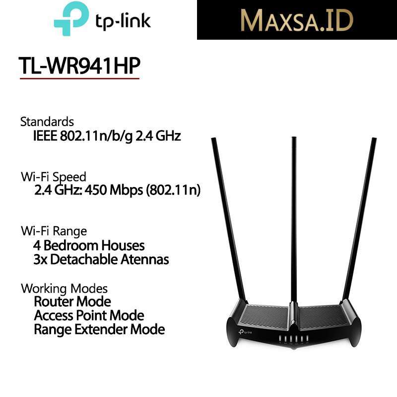 Jual TP-Link TL-WR941HP Wireless Router 450Mbps High Power di Seller ...