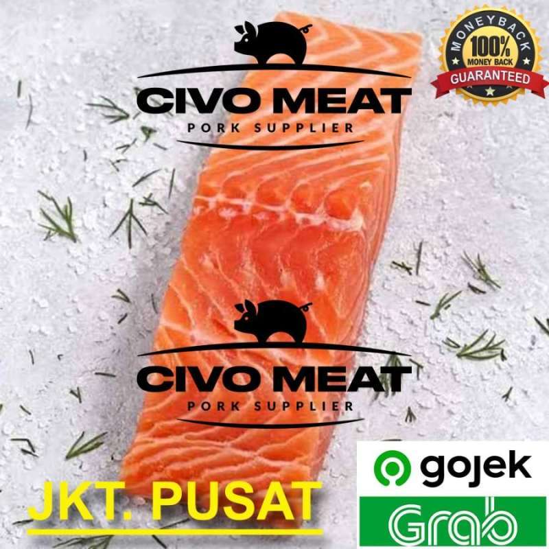 Jual Norwegian Salmon Fillet Portion 200g Frozen Boneless with skin ...