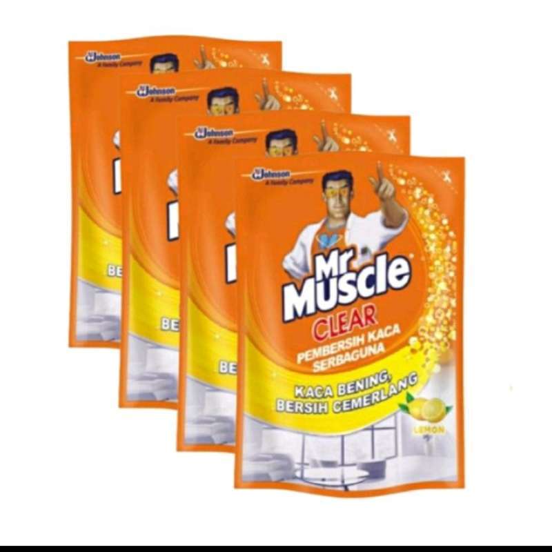 Jual Mr muscle aroma lemon pembersih kaca kemasan refill 440ml Isi 4 ...