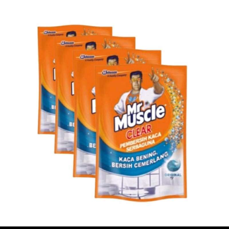 Jual Mr muscle original pembersih kaca kemasan refill 440 Ml Isi 4 Pcs ...