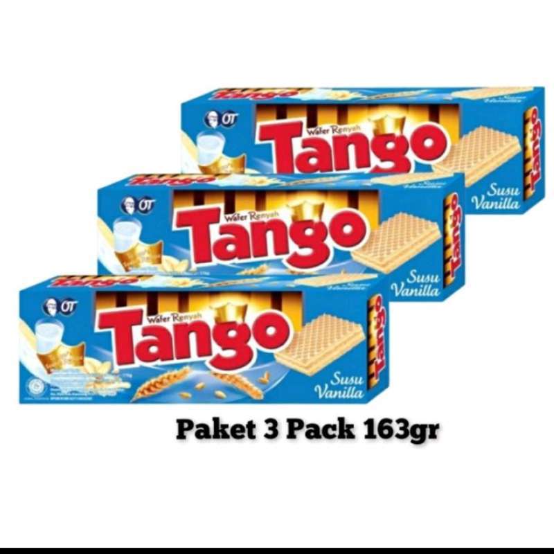 Jual tanggo wafer renyah rasa vanilla kemasan refill 163 gr Isi 3 pcs ...