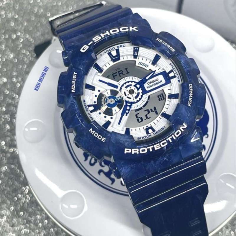 Jual Casio G-Shock GA-110BWP-2ADR Jam Tangan Pria Analog Digital Biru ...