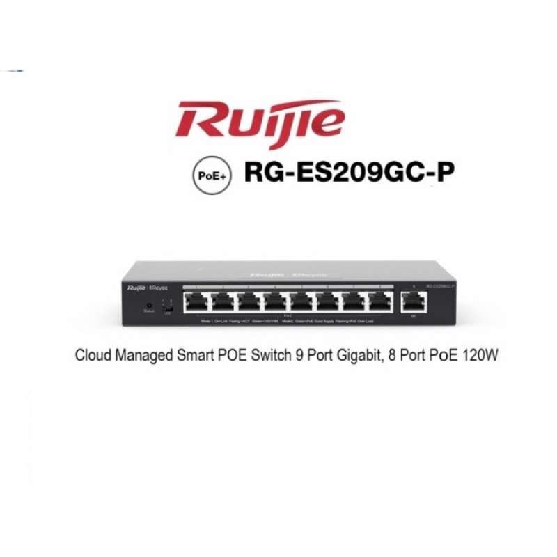 Promo Ruijie Reyee Rg-Es209Gc-P Gigabit Cloud Managed Poe Switch 9 Port ...