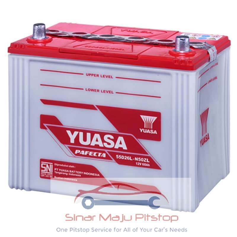 Promo Aki Mobil YUASA 55D26L N50ZL FORD GALA & LASER & ESCAPE - PEUGEOT 604 Diskon 13% di Seller ...