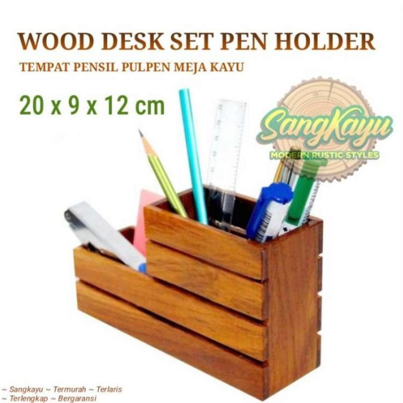 Jual Desk set pen holder tempat pulpen pensil alat tulis meja kantor ...