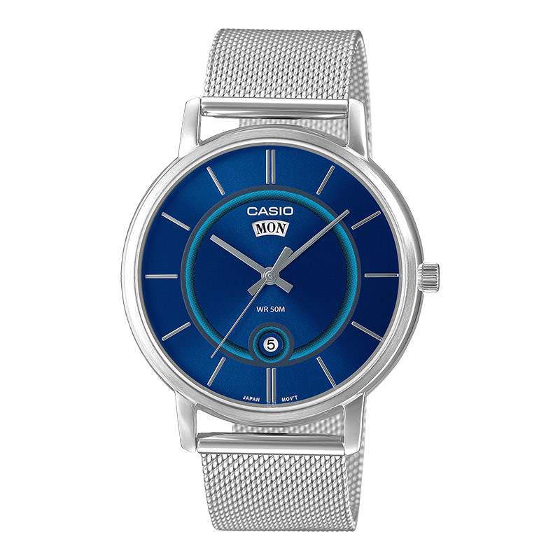 Promo Casio General MTP-B120M-2AVDF Blue Dial Mesh Strap [Machtwatch ...