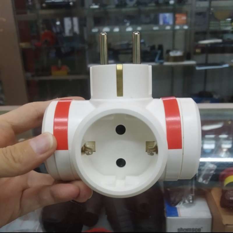 Promo Legrand Steker T Arde Putih 16A 3 Way Adapter Colokan Listrik ...