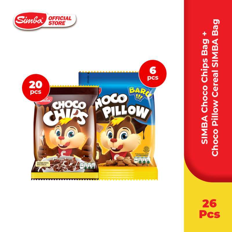 Jual 20 Simba Choco Chips Bag + 6 Choco Pillow Cereal SIMBA Bag di ...