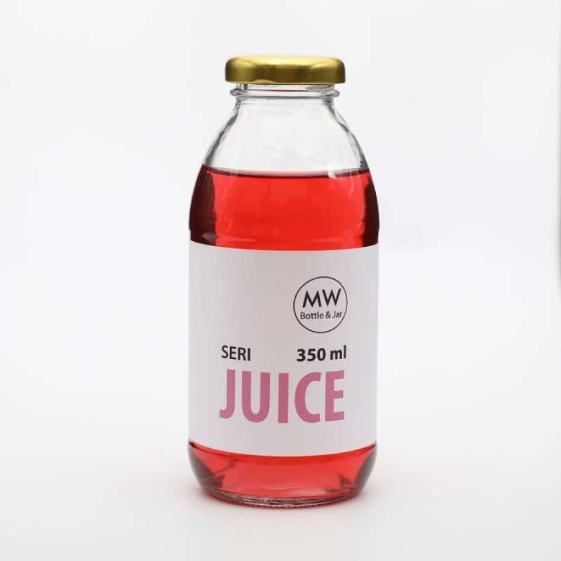 Promo Dijual Botol Kaca Bulat Bening Seri Hawaii 350ml Tin Lid Mw Jar ...