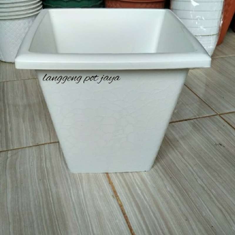 Jual Pot tanaman plastik Putih Motif ROSA 40 cm di Seller SEMUA ADA ...