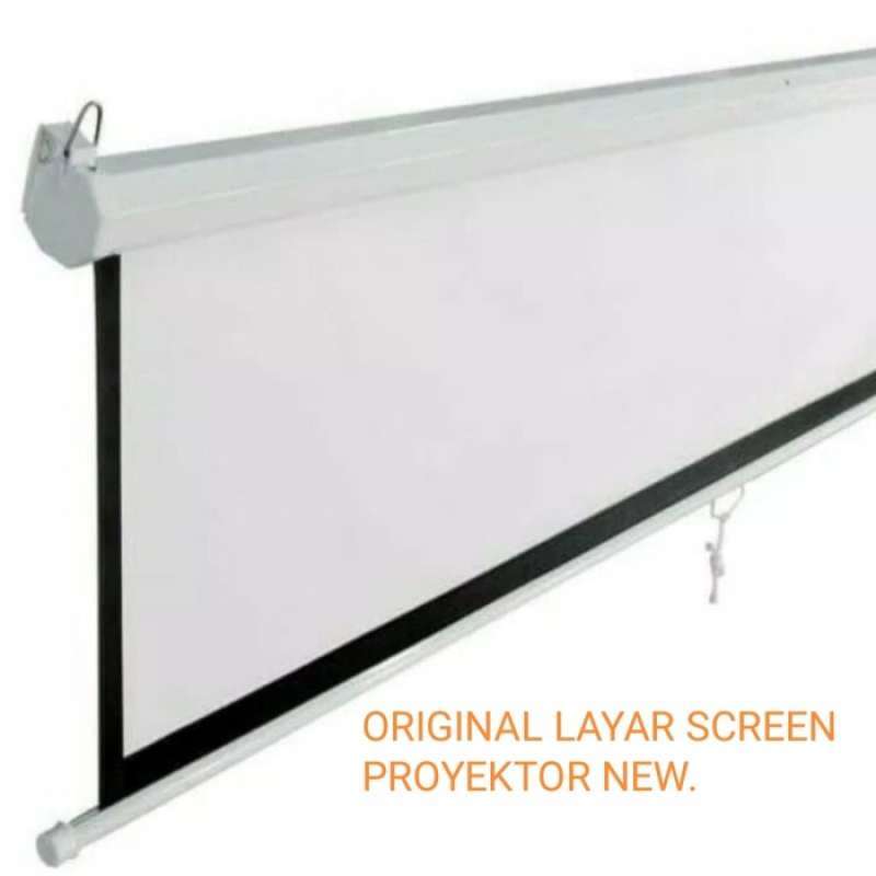 Promo Layar Screen Proyektor Manual Gantung 70 Inch World Screen Diskon ...