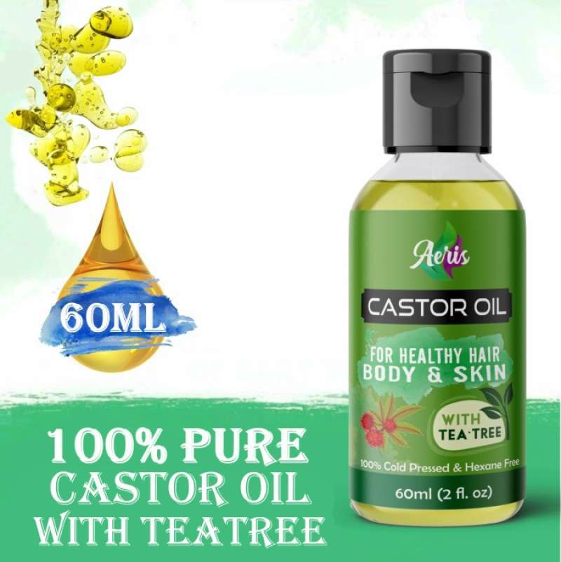 Promo Aeris Castor Oil With Tea Tree Hair Growth/Stretch Mark Jarak ...