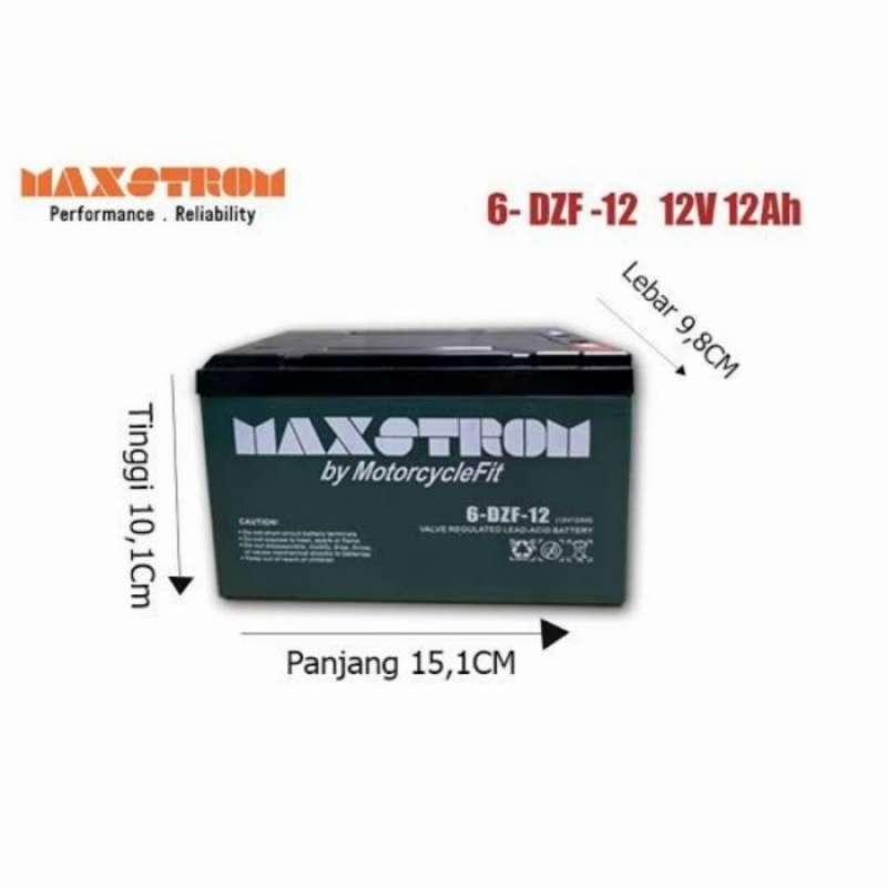 Promo Aki Sepeda Listrik Selis Solar Panel 6-Dzm-12 / 12V 12Ah Kering ...