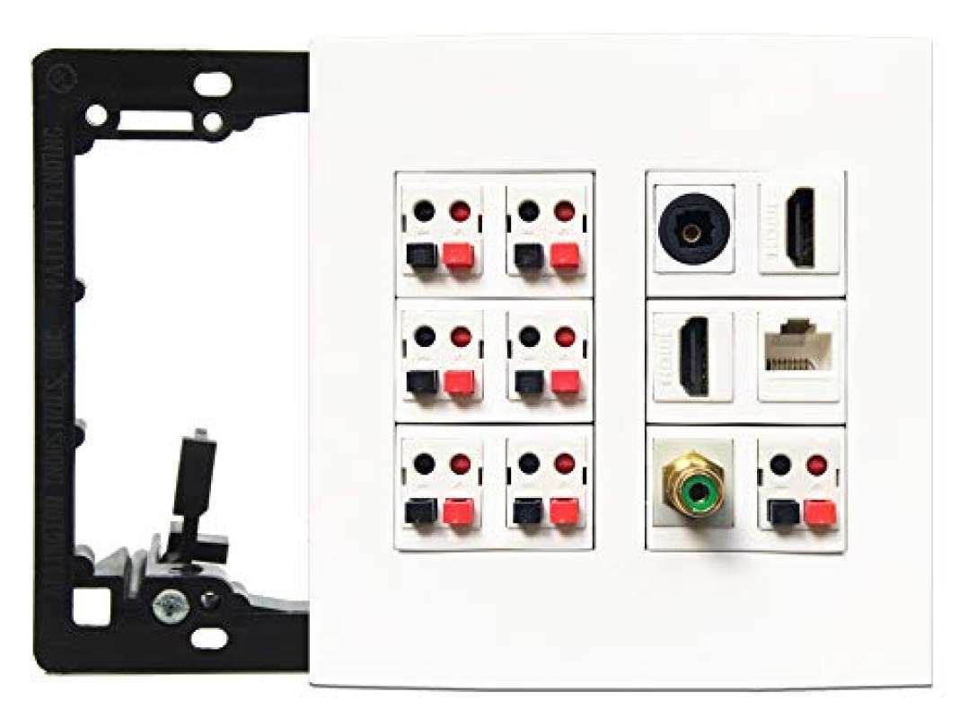Jual diyTech Premium Speaker Wall Plate, 7 Speaker, 2 HDMI, 1 Toslink ...