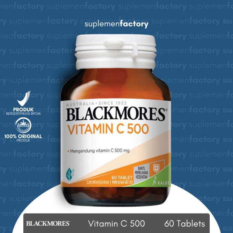 Jual Blackmores Vit C 500mg Vitamin C Kalbe BPOM - 60 Tablet di Seller ...