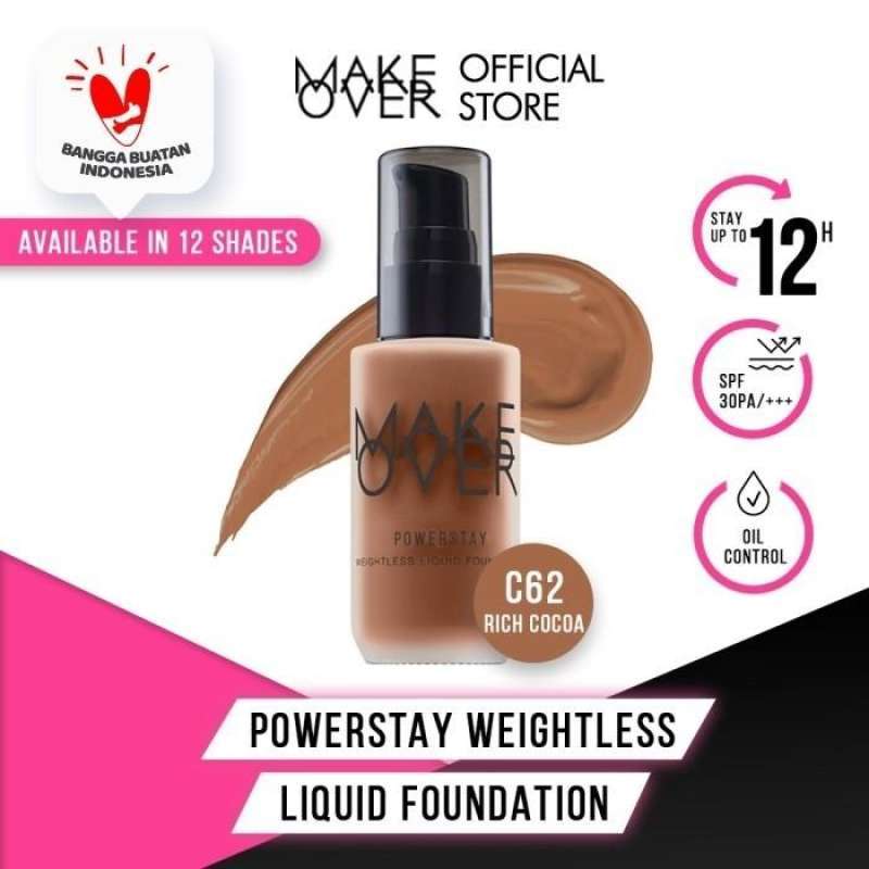 Jual Make Over Powerstay Weightless Liquid Foundation - N30 Nat Beige ...