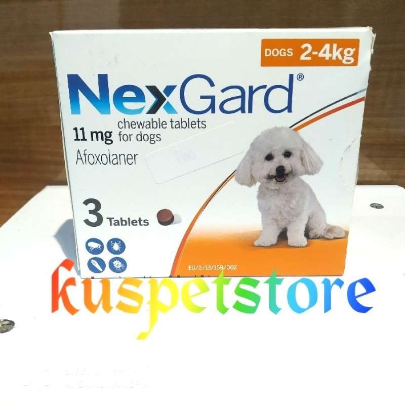 Jual Obat Kutu & Demodex Anjing/ NexGard Chewable Tablet 2-4kg (per ...