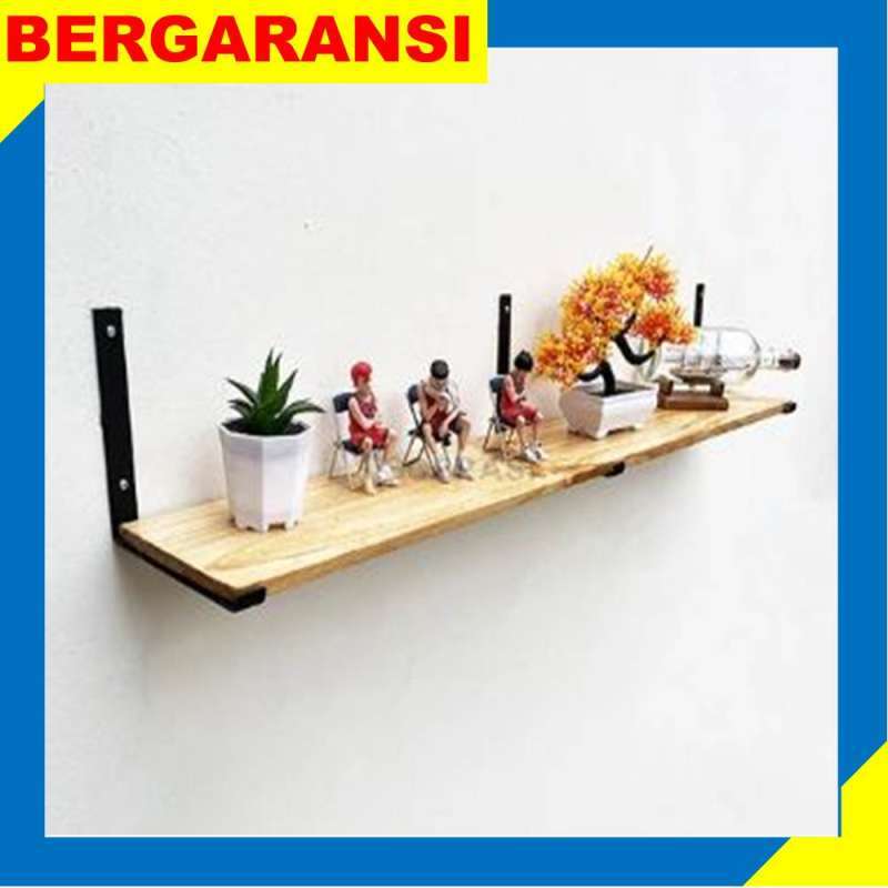 Jual Rak Dinding 1M Buku Gantung Hiasan Tanaman Simple Minimalis Murah ...