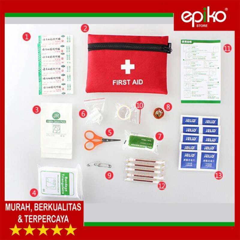 Jual ALAT PERTOLONGAN PERTAMA (P3K) LENGKAP / Outdoor First Aid Kit 13 ...