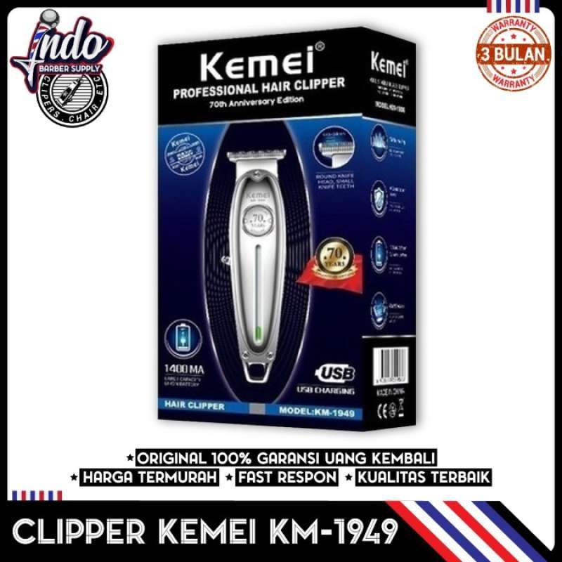 Jual KEMEI KM-1949 body full metal trimmer alat mesin cukur rambut KM 1949 di Seller Alfa ...