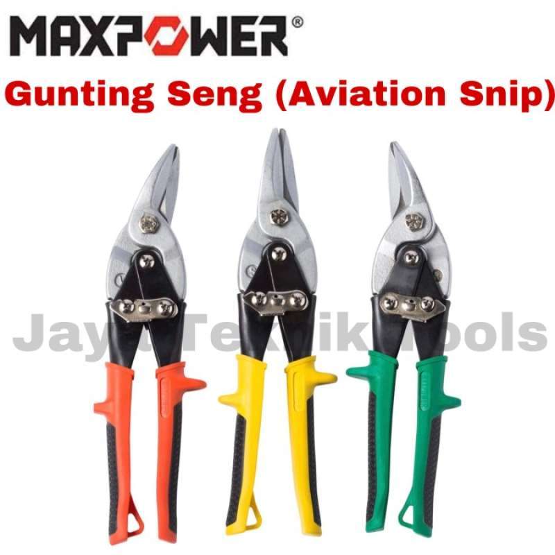 Promo Gunting Seng Aviation Snip Lurus Kiri Kanan Snips Maxpower Taiwan ...