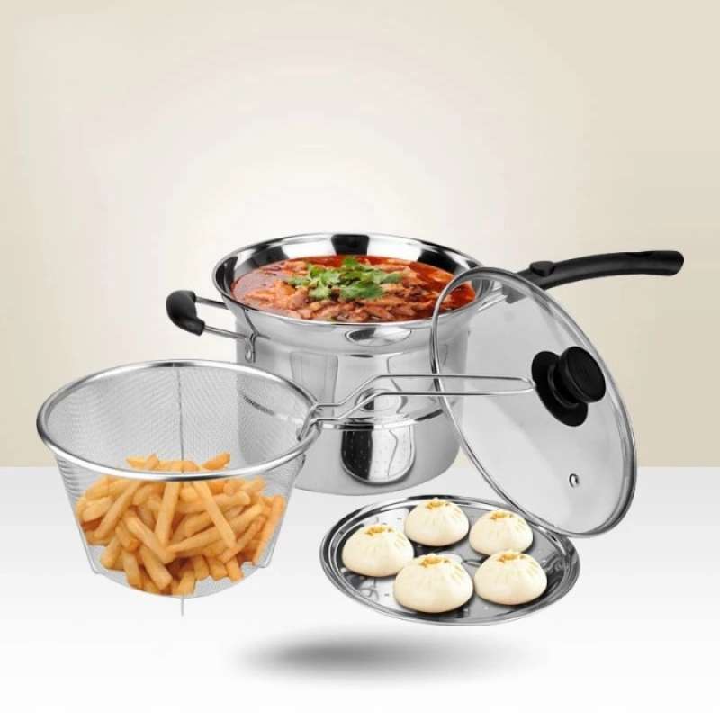 Jual Deep Fryer 22cm Multifungsi pot 3 in 1 Stainless di Seller ...