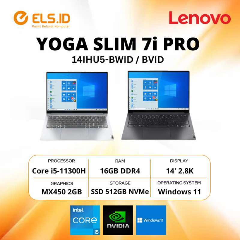 Jual Lenovo YOGA Slim 7i Pro 14IHU5 i5-11300H 16GB SSD 512GB MX450 14 ...