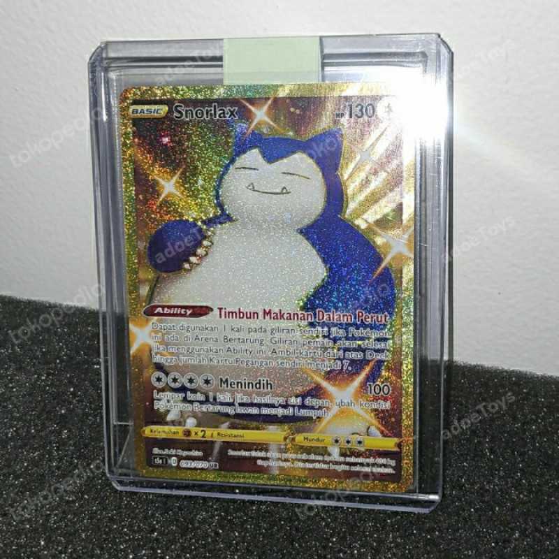 Promo SNORLAX UR Kartu Pokemon Gold Shiny x vmax hr sr aa eevee ...