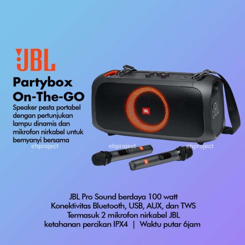 Jual JBL PARTY Box On The Go ORI Portable Party Speaker Wireless Microphone Di Seller Ehproject