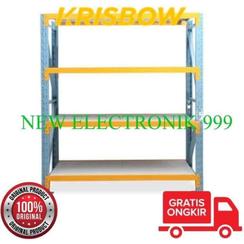 Jual Krisbow Storage 4 Shelf Rack 180x60x200cm Ylwblu 294134 Di Seller ...