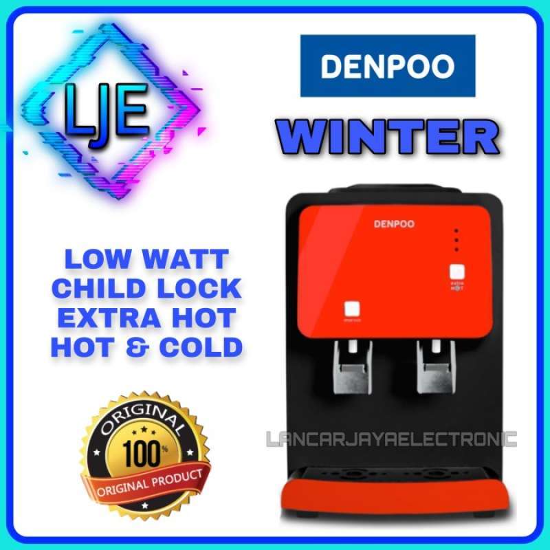 Jual Water Dispenser Portable Hot & Cold DENPOO WINTER Low Watt di ...