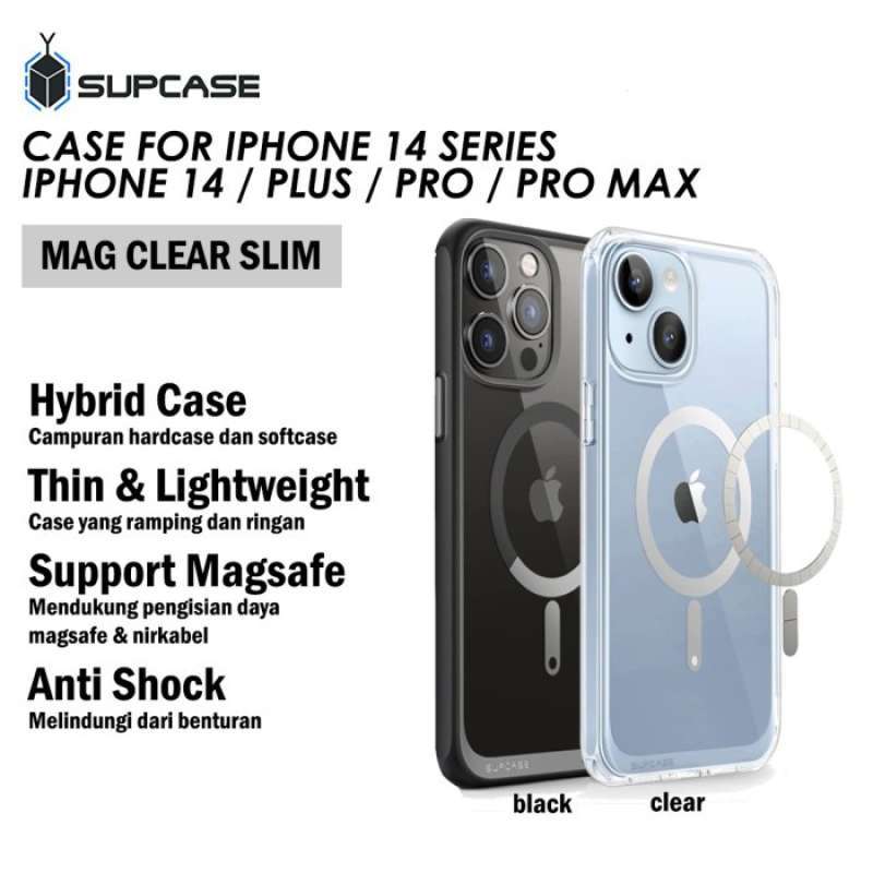 Jual Case iPhone 14 Pro Max Plus Supcase Bening Wireless Hybrid Casing ...