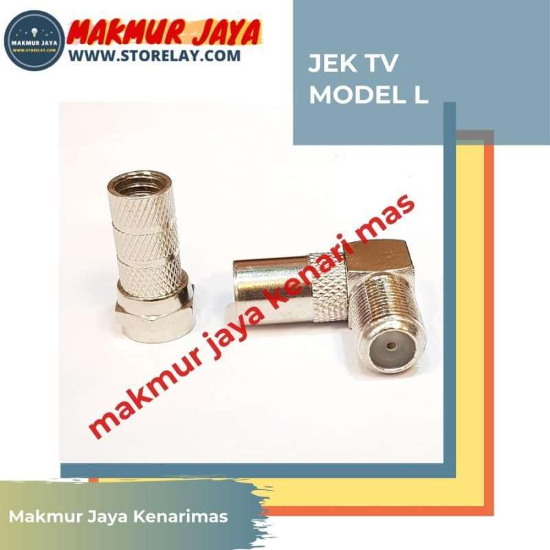Jual Jek Tv Model L/ /colokan Kabel Antena Ke Tv/jack Konektor Tv Drat ...