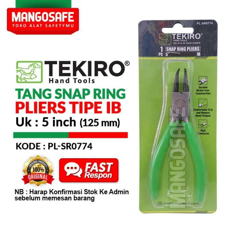 Jual Tang Snap Ring IB 5 inch TEKIRO Tang Tekan Tutup Bengkok Snapring ...