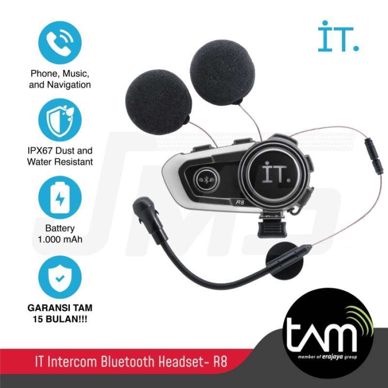 Jual It Intercom Bluetooth Helm R8 - Garansi Tam 15 Bulan - Interkom ...
