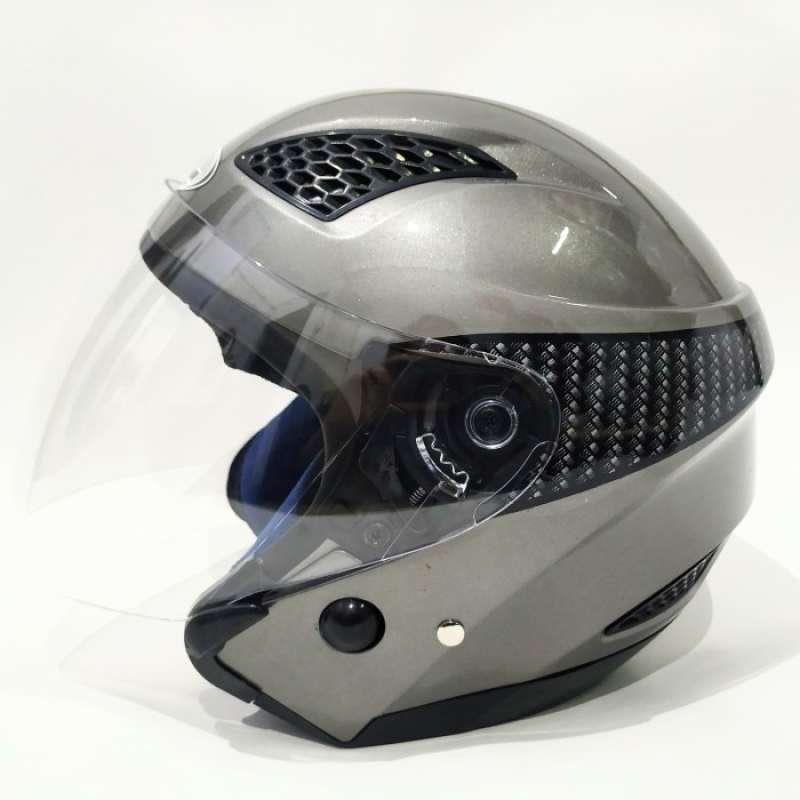 Promo HELM ARL MODEL ZEUS POLOS GREY HALF FACE. Diskon 23% di Seller ...