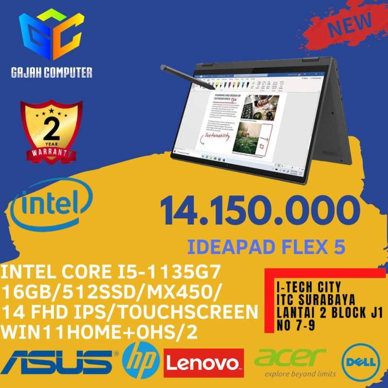 Jual Lenovo Ideapad Flex Di Seller Gajah Computer Kapasan Kota Surabaya Blibli