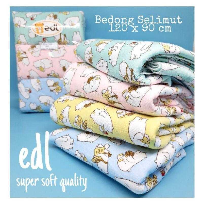 Jual Edl Bedong Selimut Super Soft Quality Uk. 120 X 90 Cm Blue (3pc ...